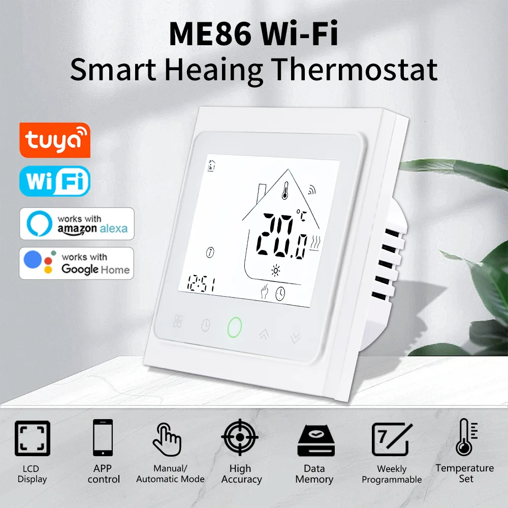 Thermostat Régulateur,Thermostat intelligent Tuya WiFi,régulateur de température,eau,électrique ...