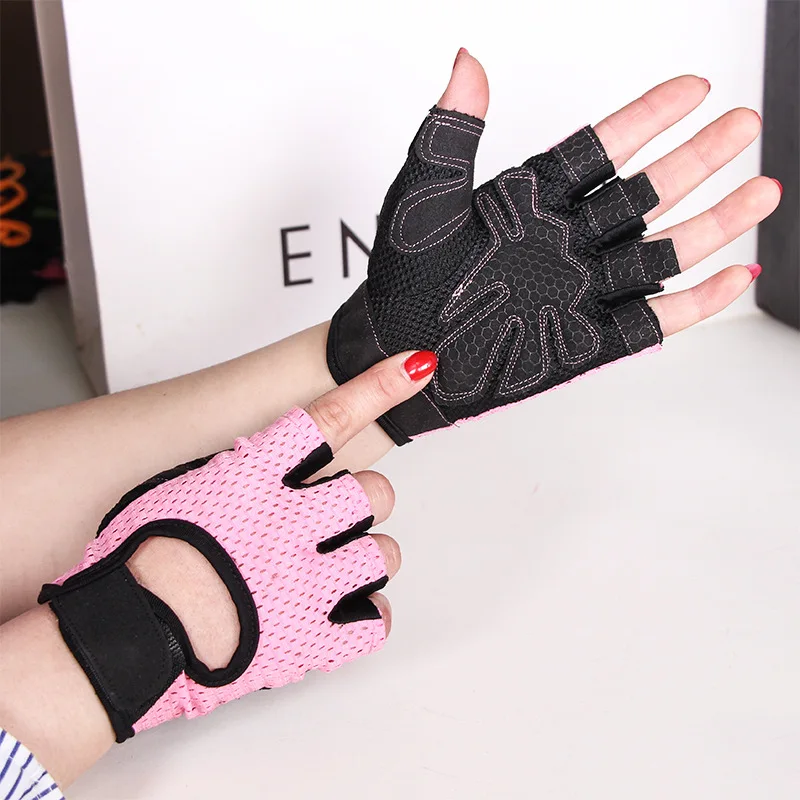 Cycling Fingerless Gloves Professional Gym Fitness Breathable Anti-Slip ...