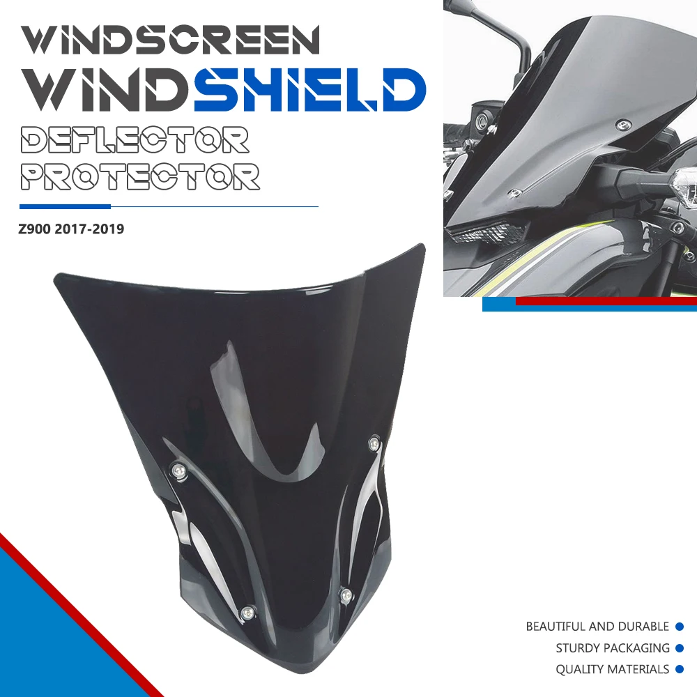 For-Kawasaki-Z900-2017-2018-2019-Motorcycle-Sport-Windshield-Viser ...