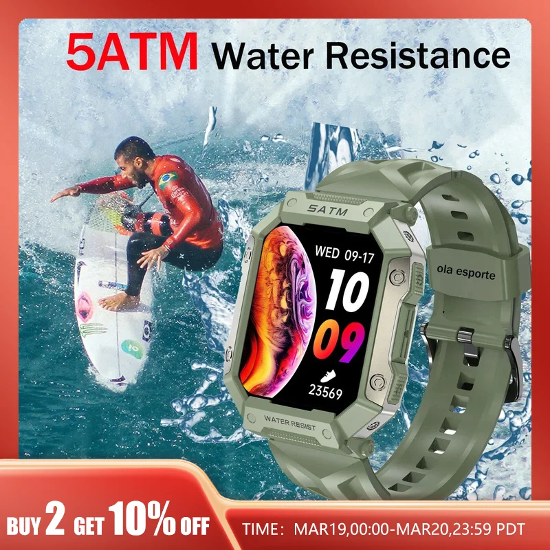 Ola-Esporte-reloj-inteligente-militar-para-hombre-y-mujer-accesorio-de-pulsera-resistente-al ...
