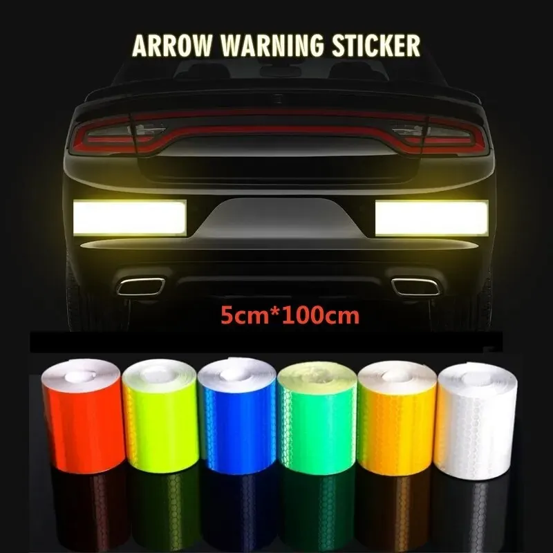 100cm-5cm-Car-Reflective-Tape-Safety-Warning-Car-Decoration-Sticker ...
