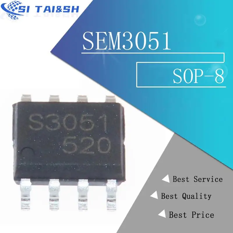 5PCS S3051 SEM3051 SOP-8 LCD power chip S3330 SEM3330 SOP