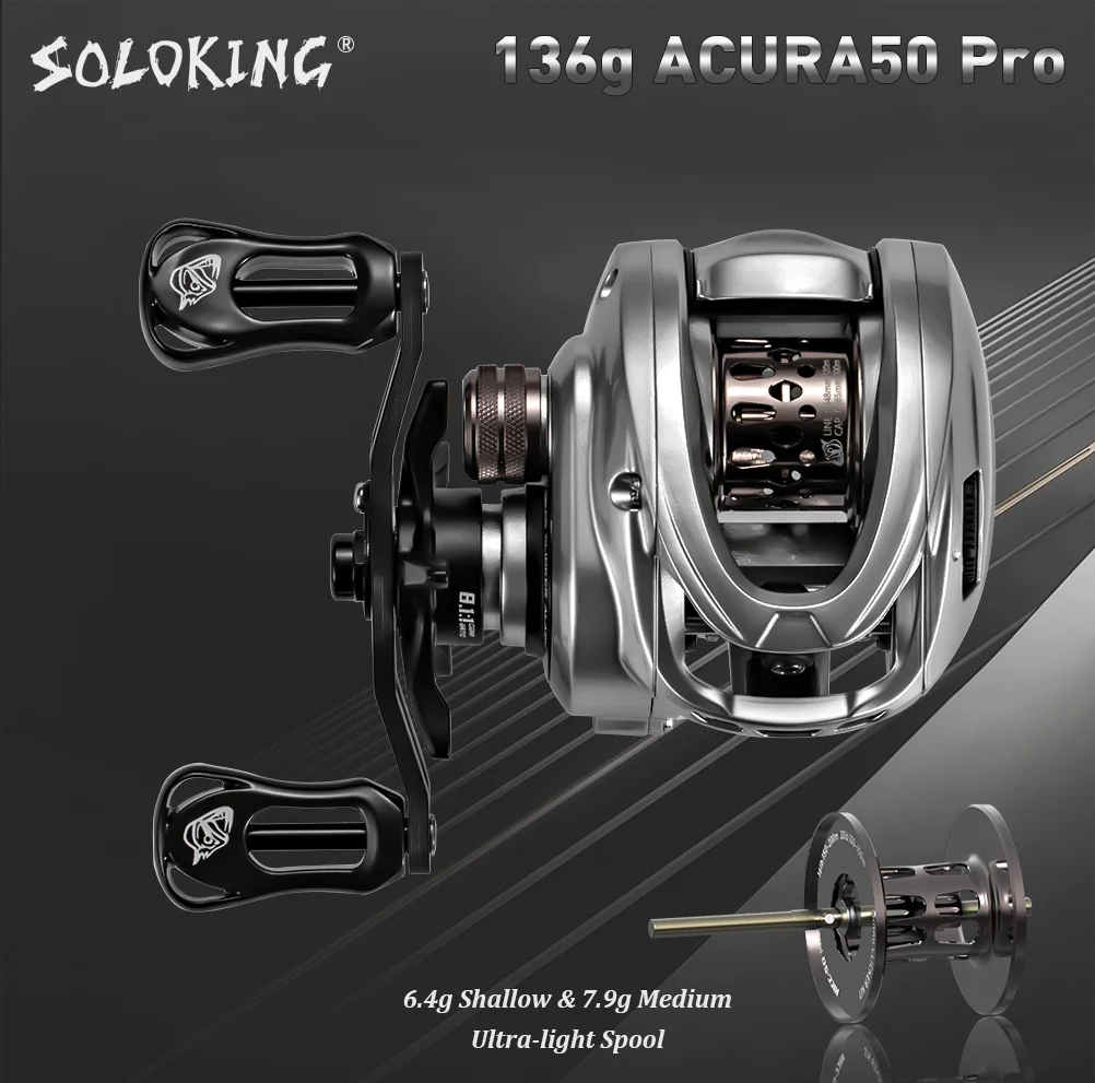 Soloking Acura Baitcasting Fishing Reels 136g Ultra Light Bfs ...