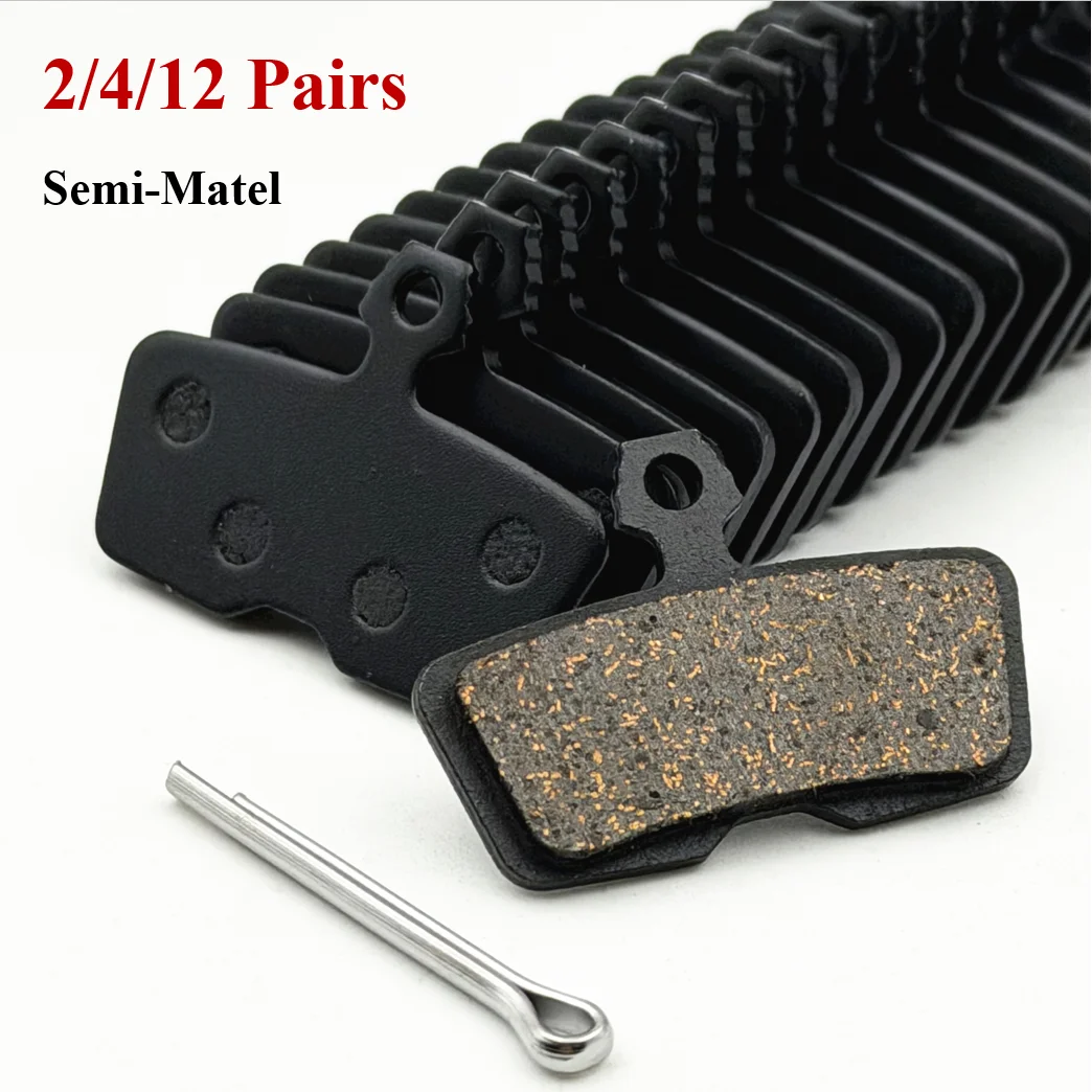 2/4/12 Pairs Bicycle Semi-Metal Disc Brake Pads For Sram Code R RSC ...