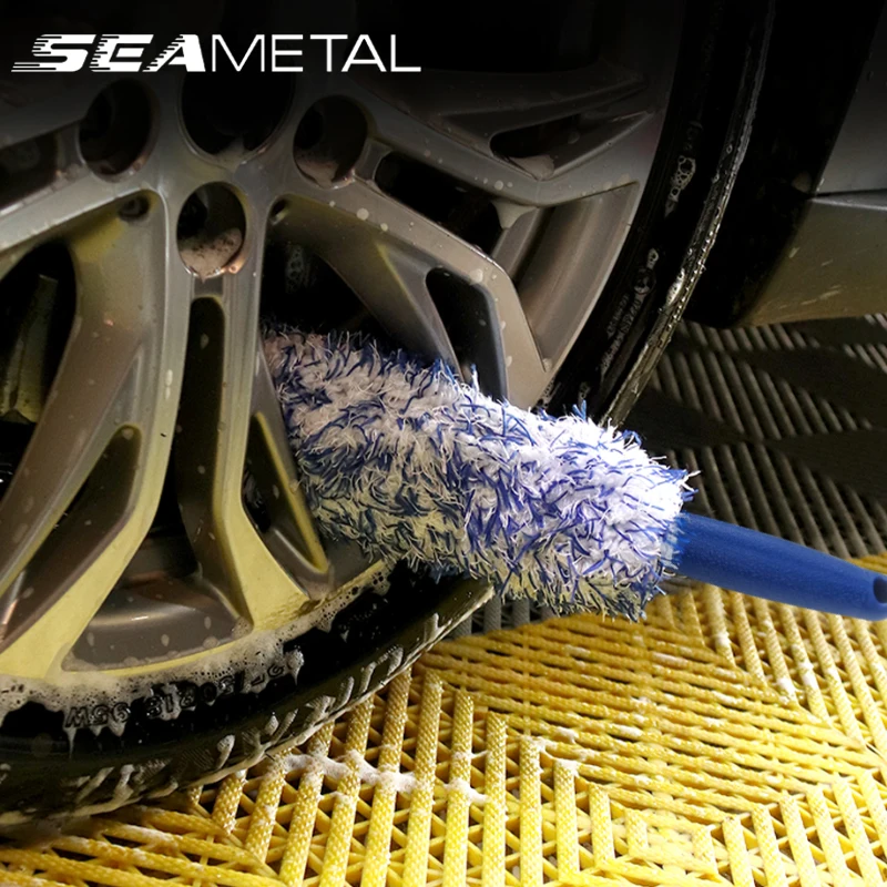 SEAMETAL-Car-Cleaning-Brush-Car-Wash-Portable-Plush-Wheel-Tire-Rim ...
