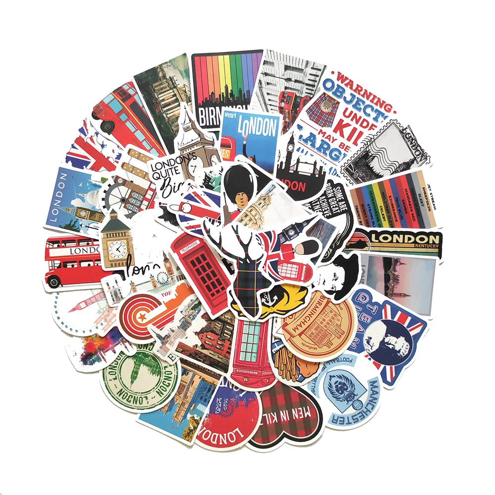 10-30-50pcs-London-England-Stickers-Laptop-Bicycle-Guitar-Skateboard ...