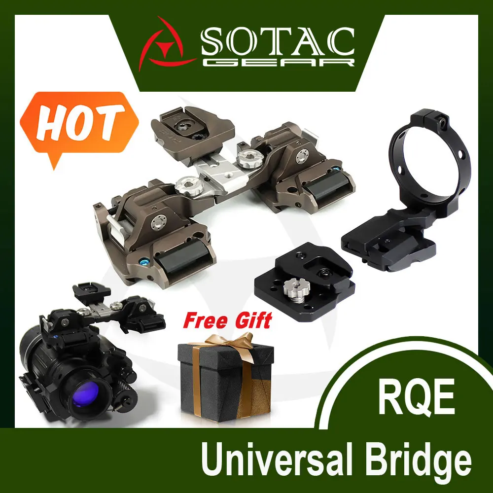 SOTAC-Tactical-2023-New-Universal-RQE-Dual-Bridges-NVG-Mount-PVS-14 ...