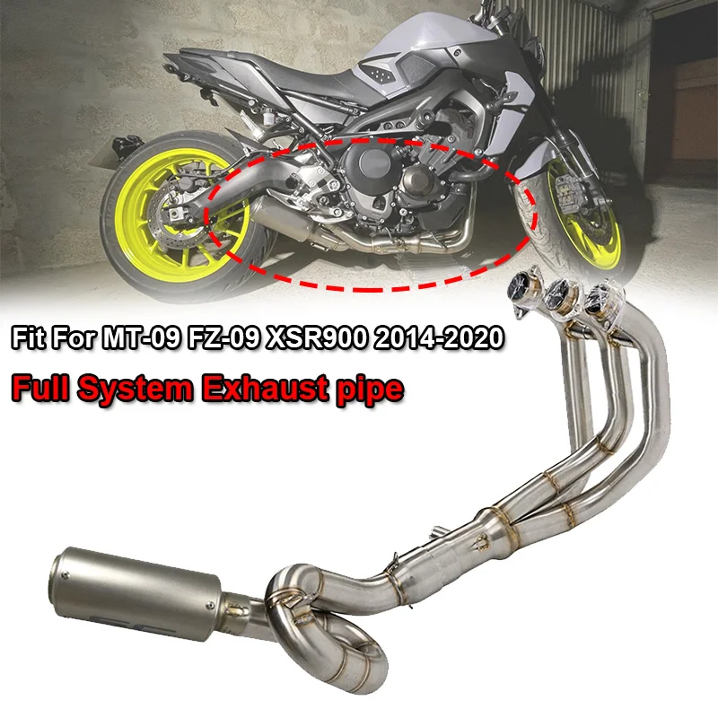 Full System 51MM Exhaust pipe modified Stainless Steel scooter Front ...