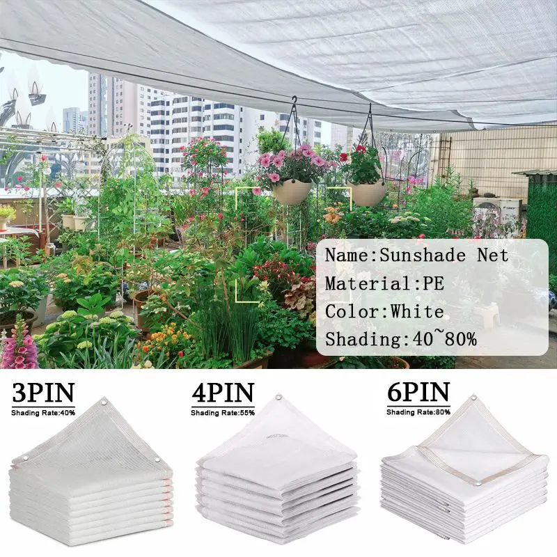 White-Plants-Sunshade-Net-Garden-Sun-Shelter-HDPE-Fabric-Shading-40-80 ...
