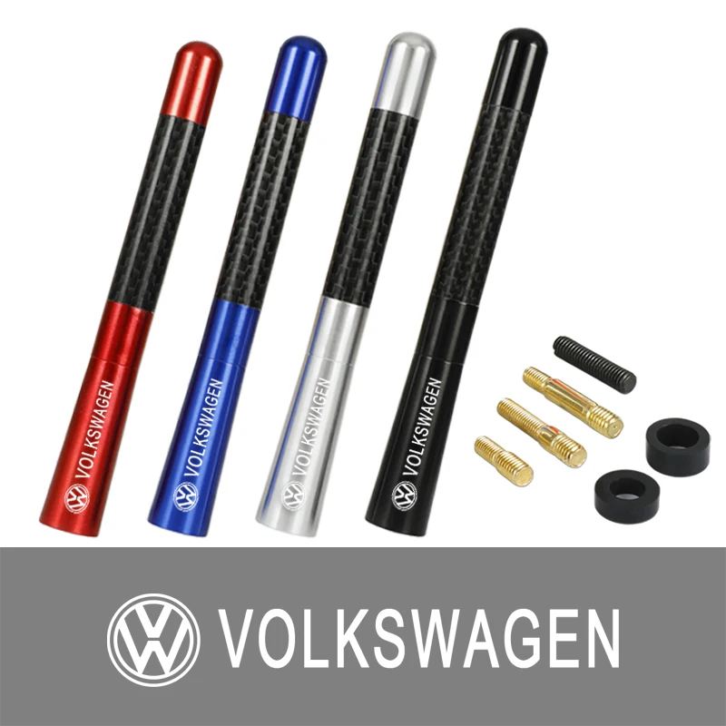 12cm Carbon Fiber Car Radio Antenna For Volkswagen GOLF 5 Polo Golf 6 ...