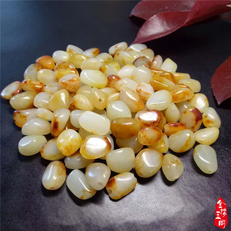 Raw-Hetian-Jade-With-Skin-Nephrite-Seed-Stone-Beads-For-Jewelry-Making ...