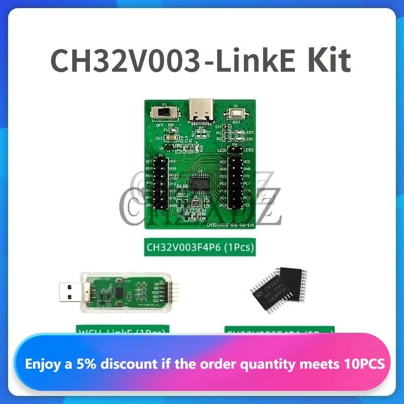 100% Original CH32V003 Development Board Kit WCH32V003F4P6 Evaluation Board