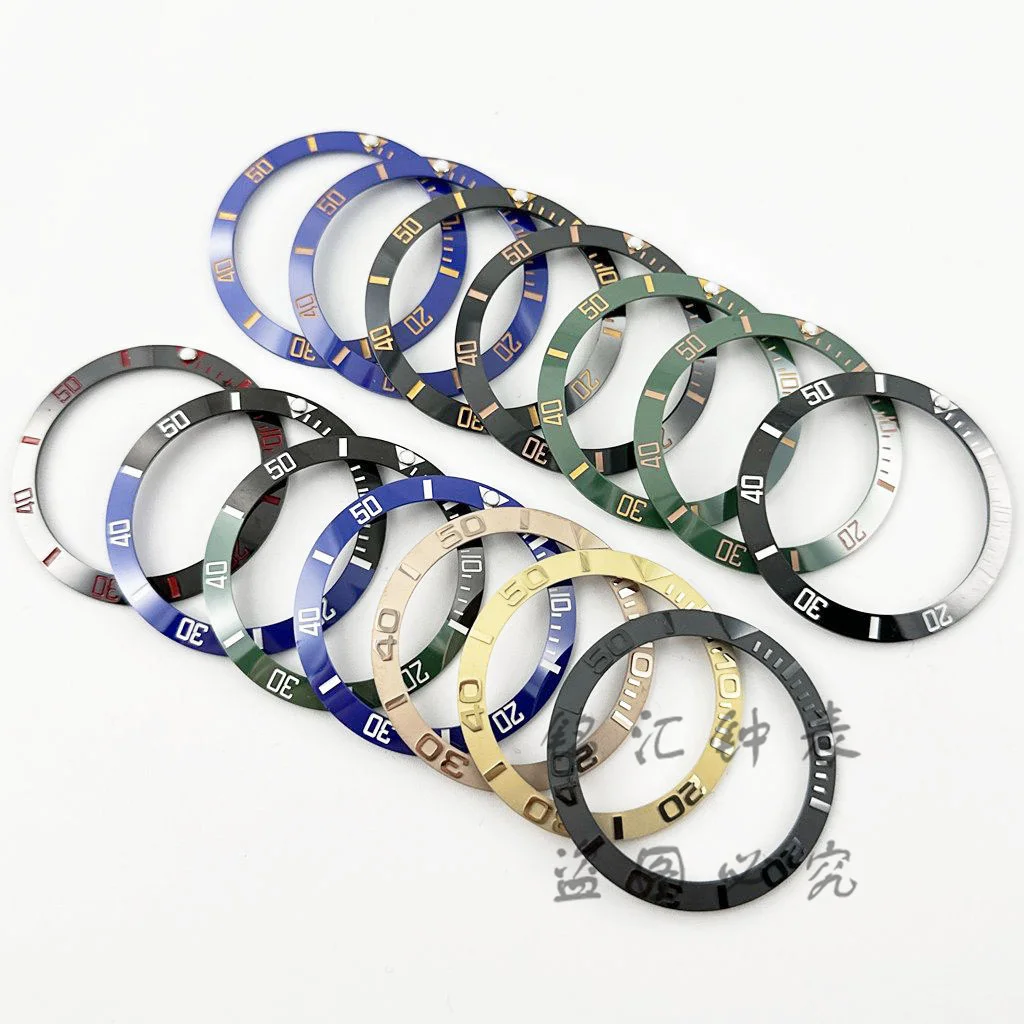 38MM-SUB-Watch-Ceramic-Bezel-Insert-Black-Blue-Green-Bezel-Sloping ...
