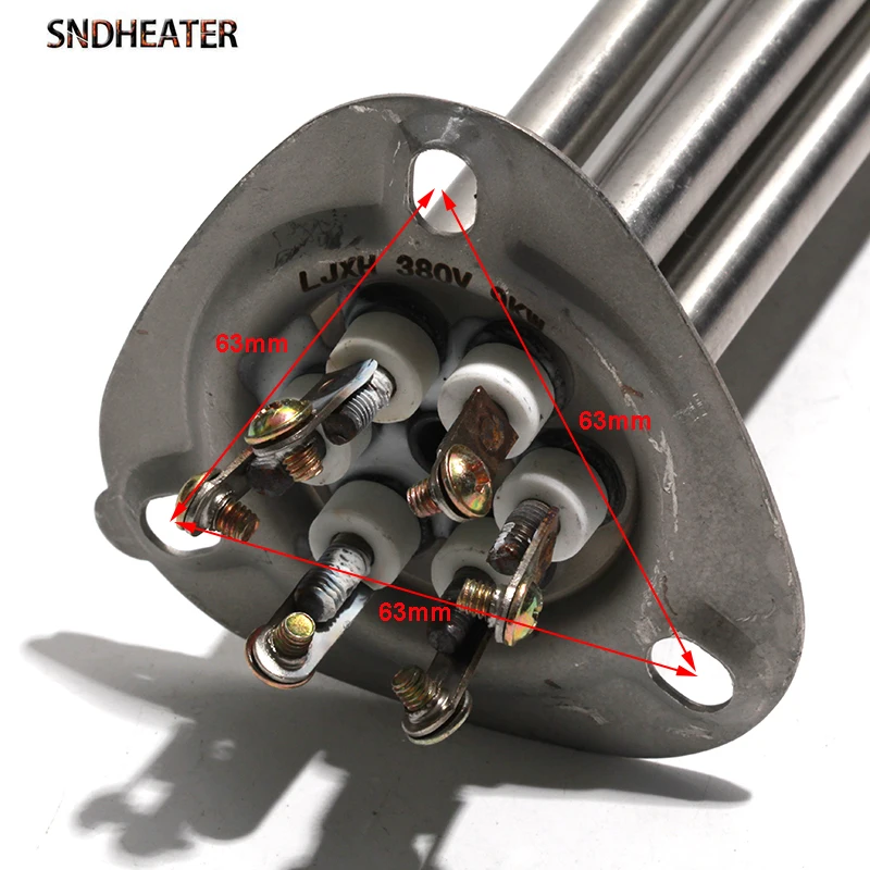 SNDHEATER 63mm Triangle Flange Electric Heating Element 6KW/9KW/12KW ...