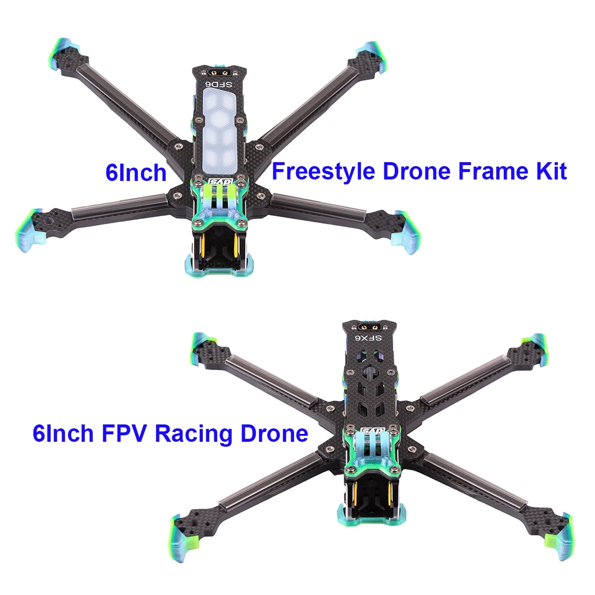DYS-6Inch-FPV-Freestyle-Drone-Frame-Kit-Carbon-Fiber-Support-DJI-O3-Air ...