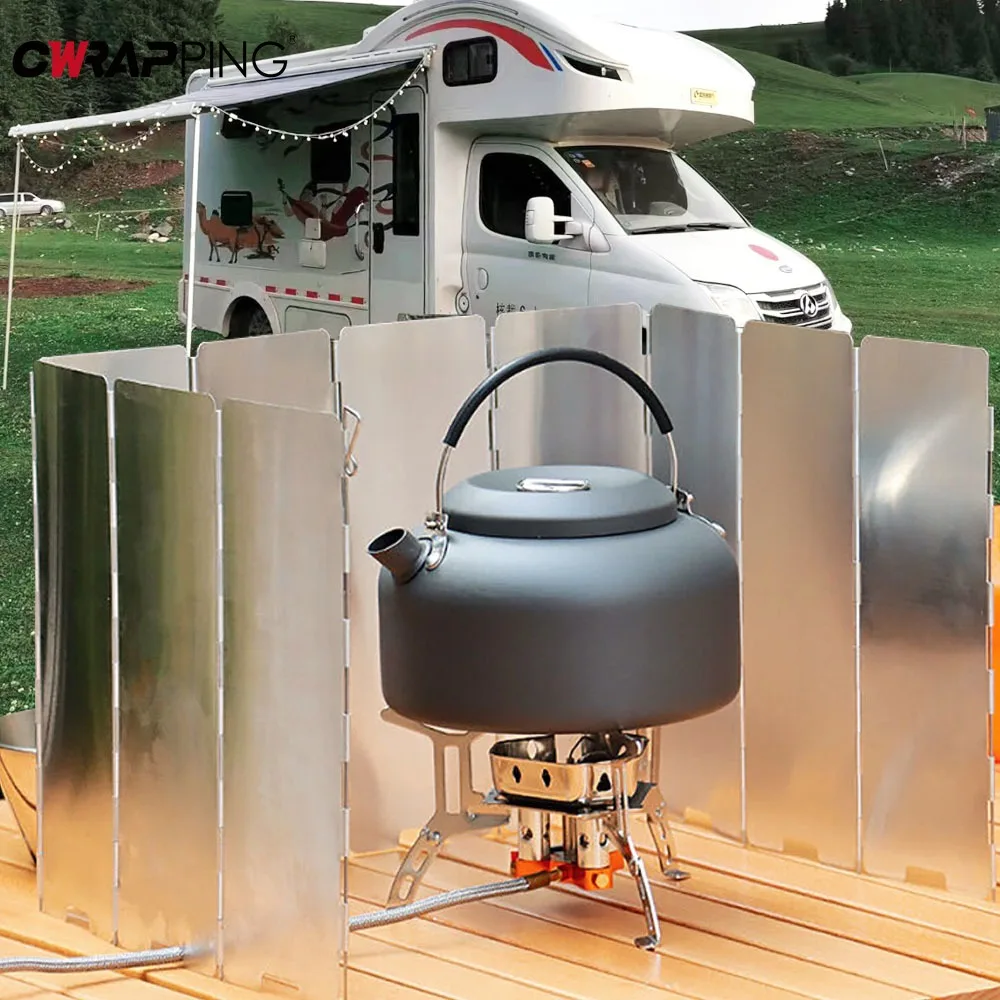 Car Foldable Wind Protector Outdoor Gas Stove Windshield Foldable Gas ...