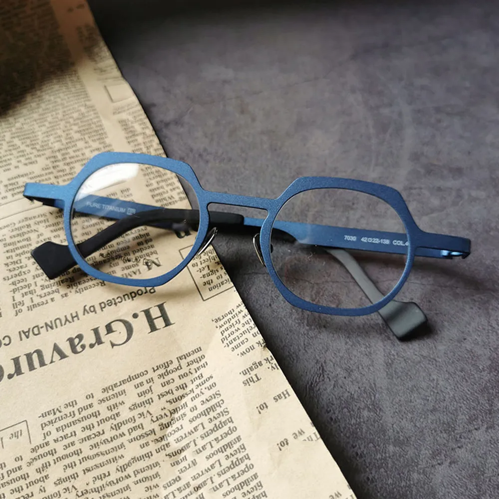 Vintage-Square-Pure-Titanium-Eyeglasses-Frames-Men-Women-Optical ...