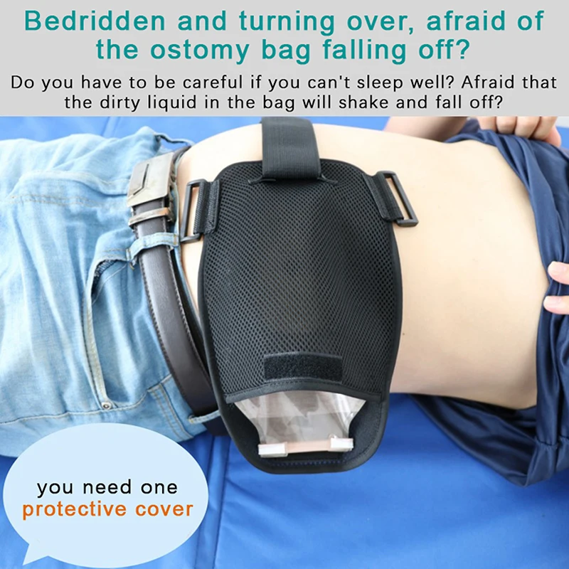 Ostomy Bag Belt Waist Fixed Strap Fistula Drainage Bag Protective Cover ...