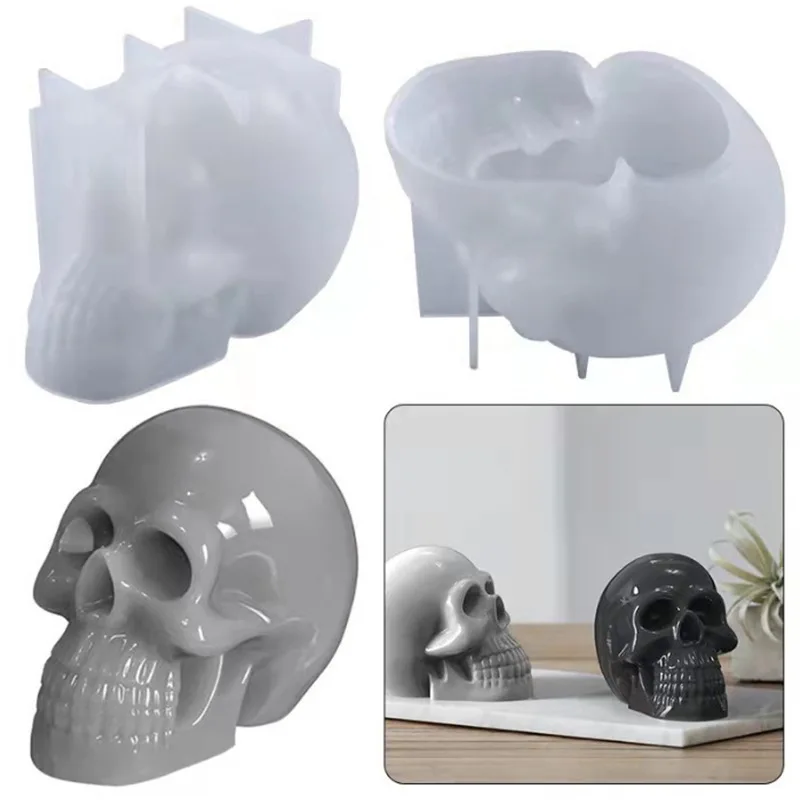 Silicone Diy Skull Head Candle Mold | House Shape Silicone Mold - Shape ...