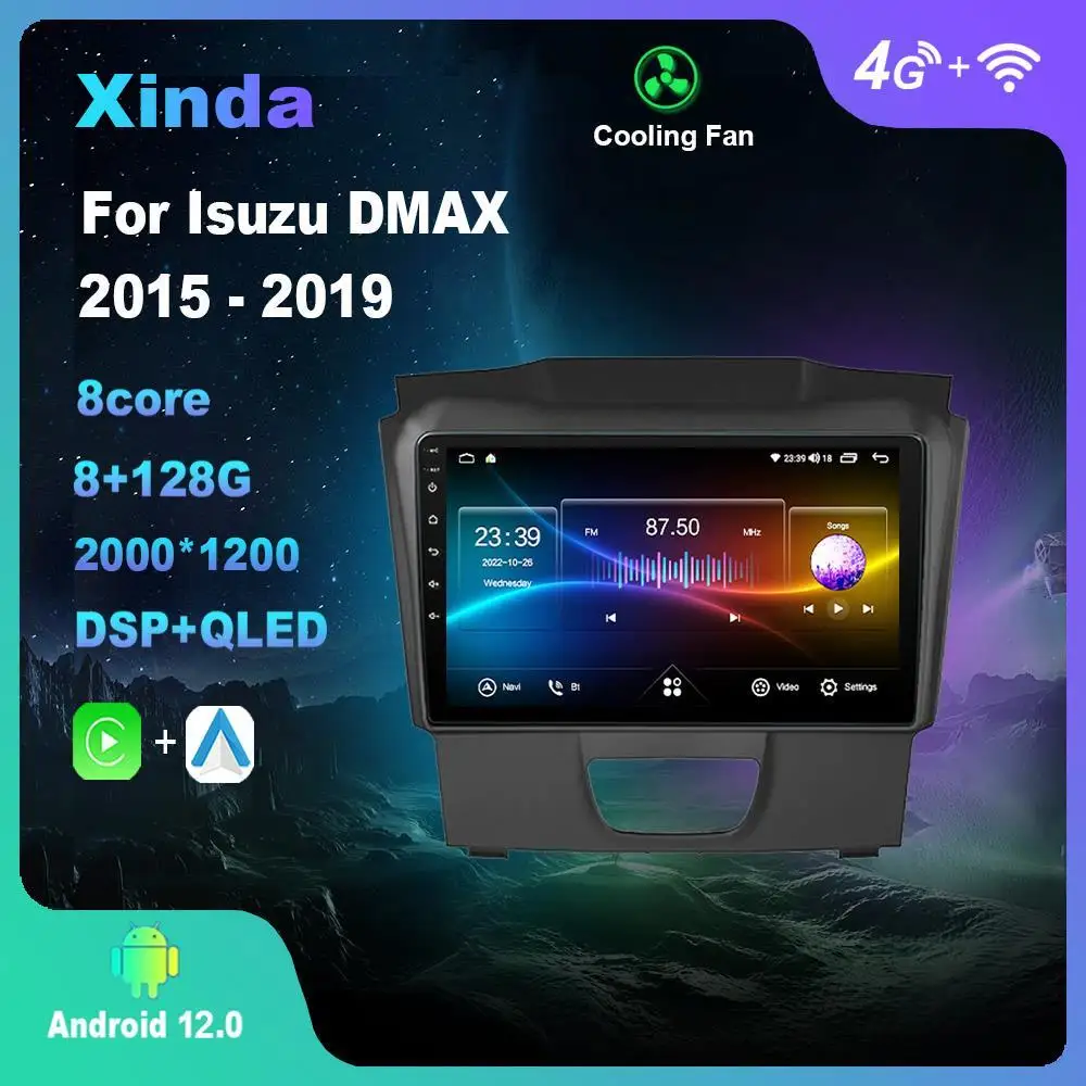Android 12.0 For Isuzu DMAX 2015 2019 Multimedia Player Auto Radio GPS Carplay 4G WiFi DSP ...