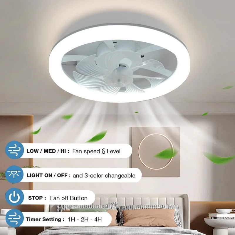 New Tntelligent LED Ceiling Fan For Home Lighting, Living Room And ...