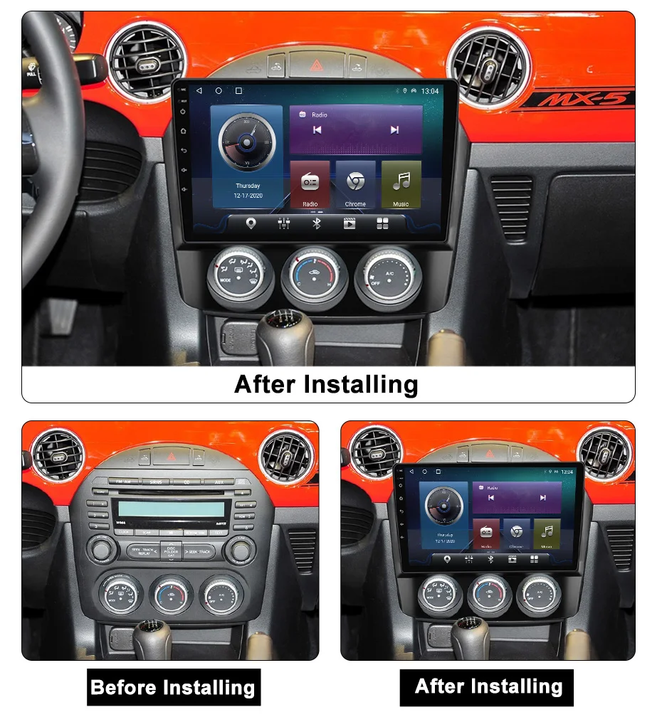 Android 11 Car Audio For Mazda Mx-5 Mx5 Mx 5 Nc 2005-2015 Carplay Auto ...