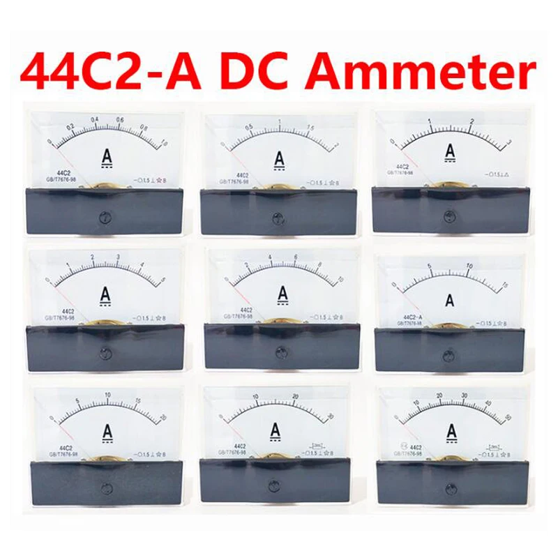 44C2-DC-ammeter-analog-panel-pointer-ammeter-DC-1A-3A-5A-10A-15A-20A ...