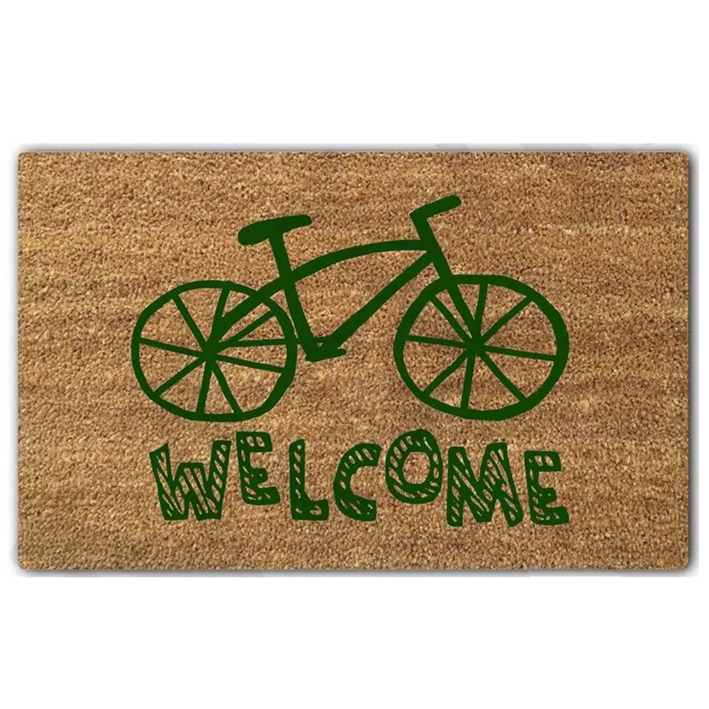 kitchen-floor-mats-non-slip-Bicycle-Welcome-design-doormat-for-entrance ...