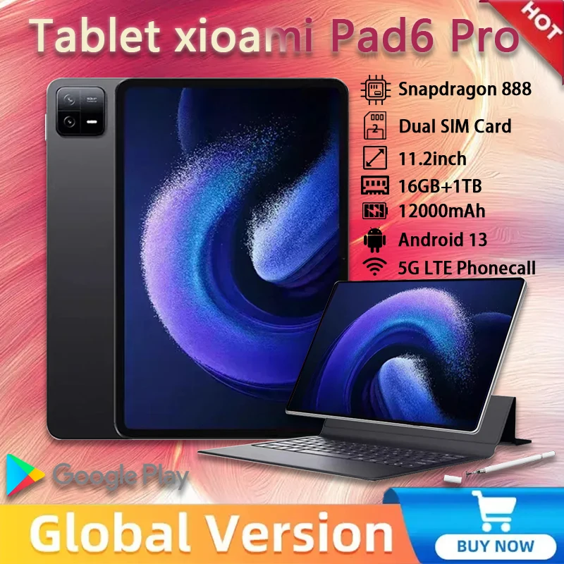 Tablet-Pad-Original-6-Vers-o-Pro-Snapdragon-888-Android-13-Dual-SIM ...