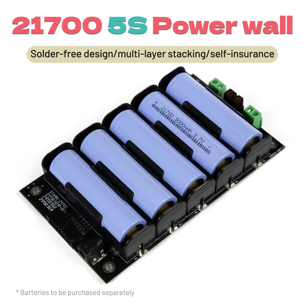 21700-5S-Solder-free-High-Temperature-Resistant-Power-Bank-Battery-Case ...