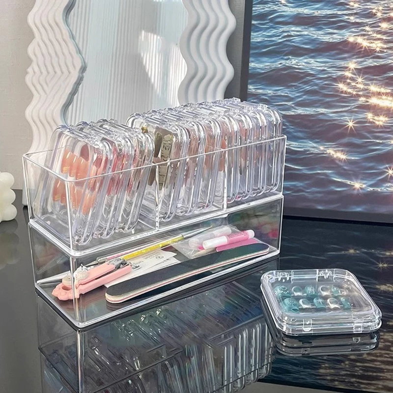 1PCS-Clear-Acrylic-Nail-Art-Storage-Box-Wearable-Armour-Display-Case ...