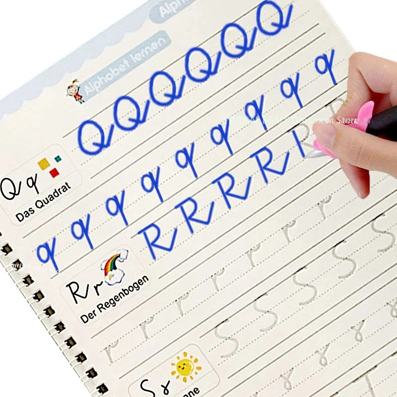 2023 New Deep Groove Magic Book Letter Kids Handwriting German Language ...