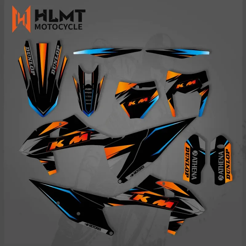 HLMT-New-Motorcycle-Team-Graphic-Decals-Stickers-For-KTM-EXC-EXCF-XC ...
