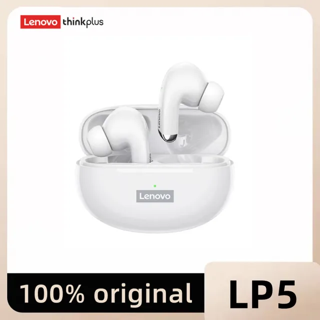 Lenovo-auriculares inalámbricos LP5 TWS con Bluetooth, dispositivo de audio estéreo 9D, HiFi ...