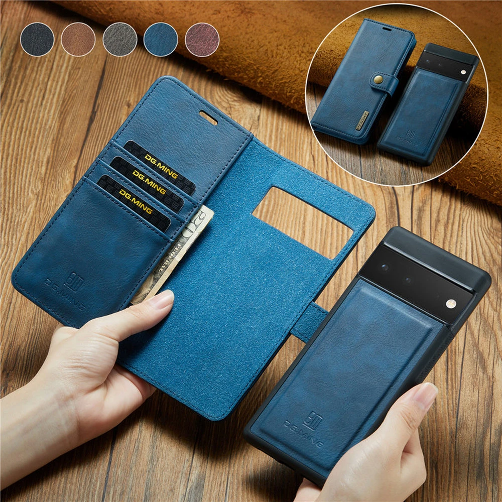 Pixel 6 Pro 2021 Leather Wallet Flip Case For Google Pixel 6 Pro Luxury ...