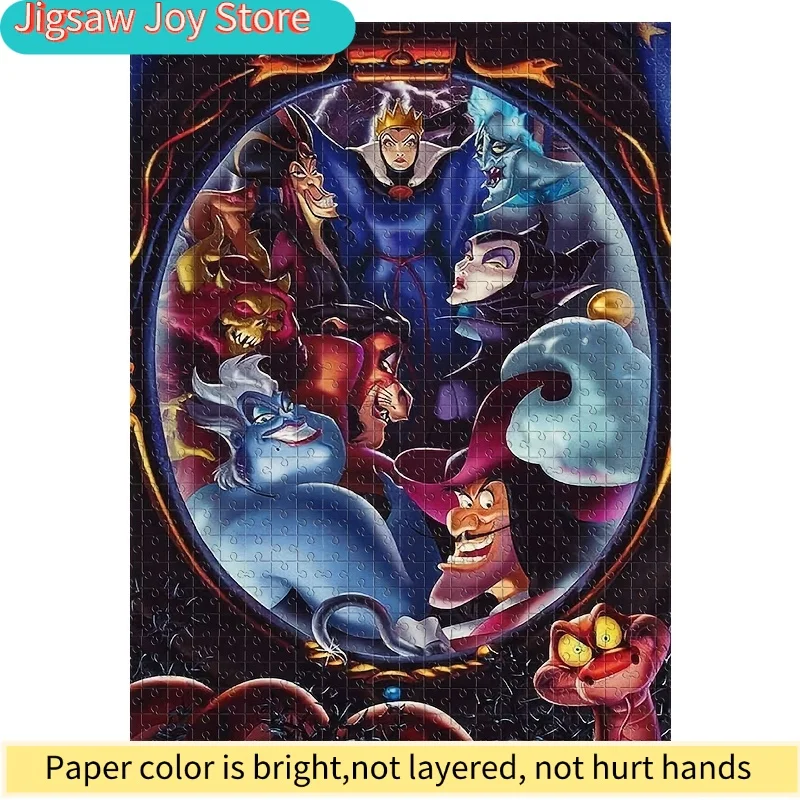 1000pcs Disney Villains Puzzle - Maleficent, Cruella, Jafar, Ursula ...