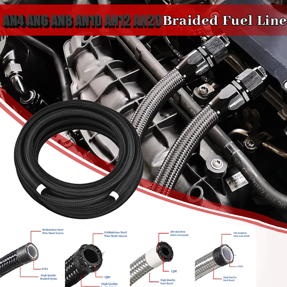Brake-Hose-Fuel-Oil-Line-Cooler-Hose-Line-Pipe-Tube-Nylon-Stainless ...