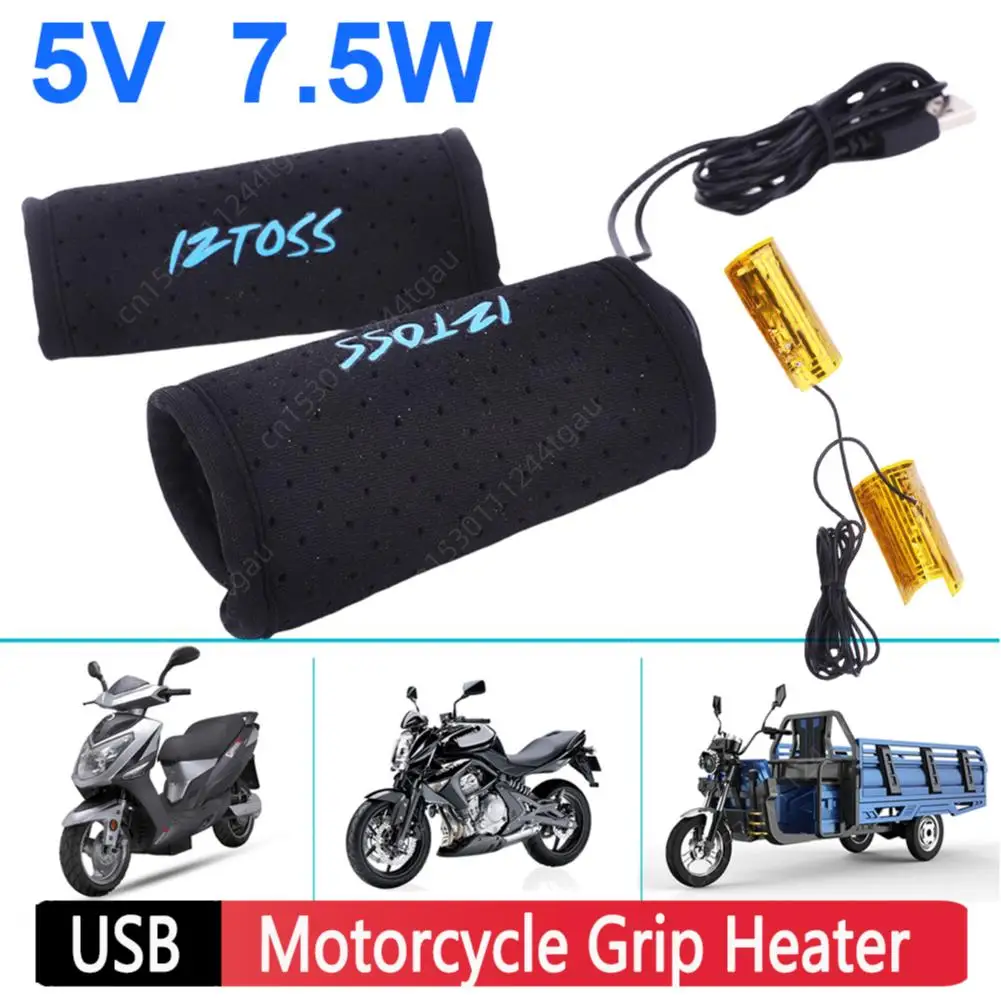 Motorcycle-Hand-Heated-Grips-5V-USB-55-65-Warmer-Electric-Heated-Grip ...