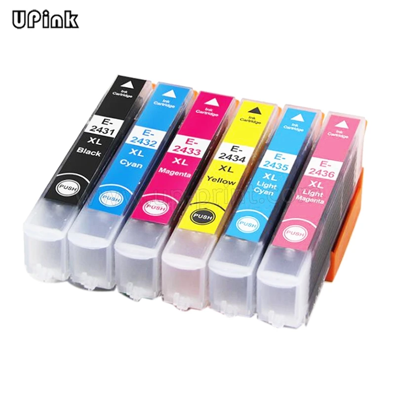 6PK Ink Set 24XL T2431 - T2436 compatible ink cartridge for Epson XP ...