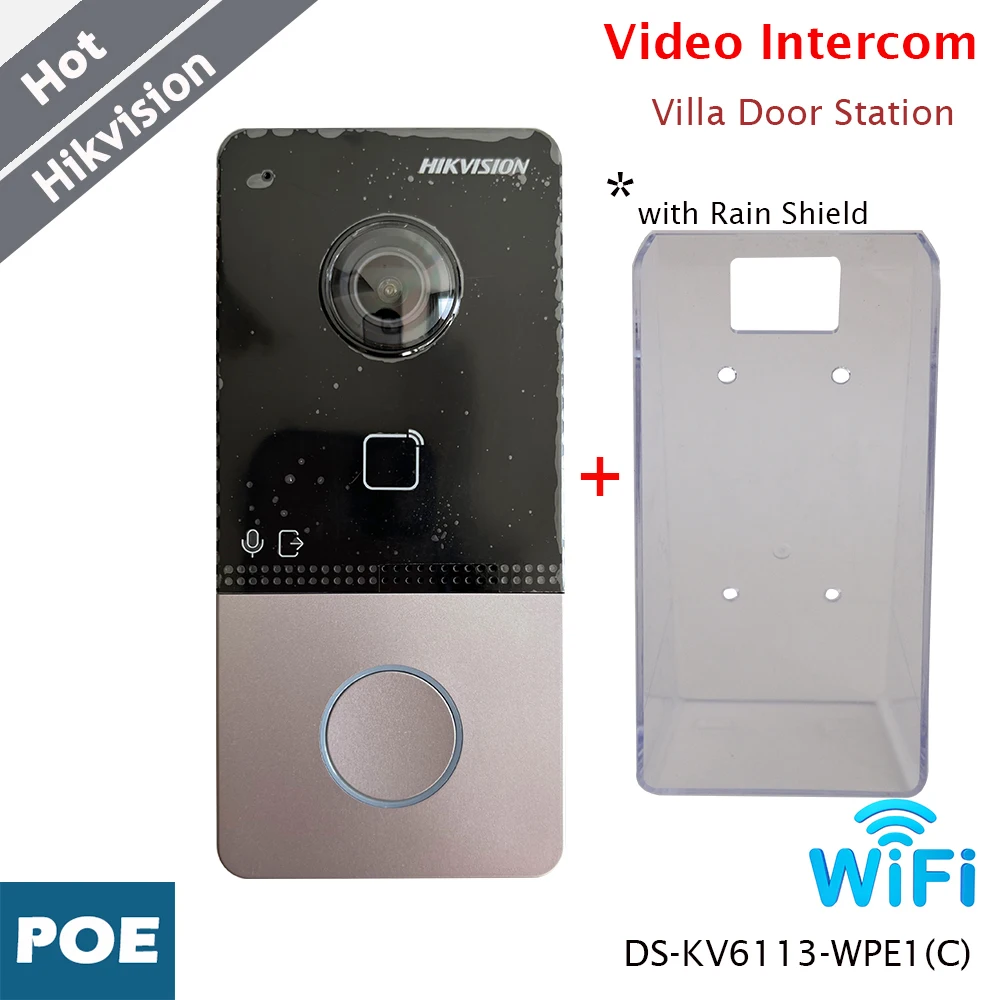 Hikvision WiFi Video Intercom Villa Door Station DS-KV6113-WPE1(C) Internal Mifare Card Reader ...
