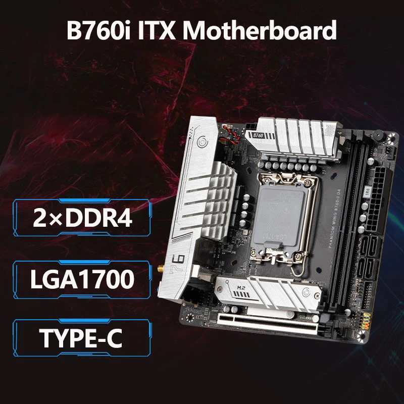B760i-ITX-Motherboard-LGA1700-DDR4-Gaming-DIY-Assembled-Computer-Kit-M ...