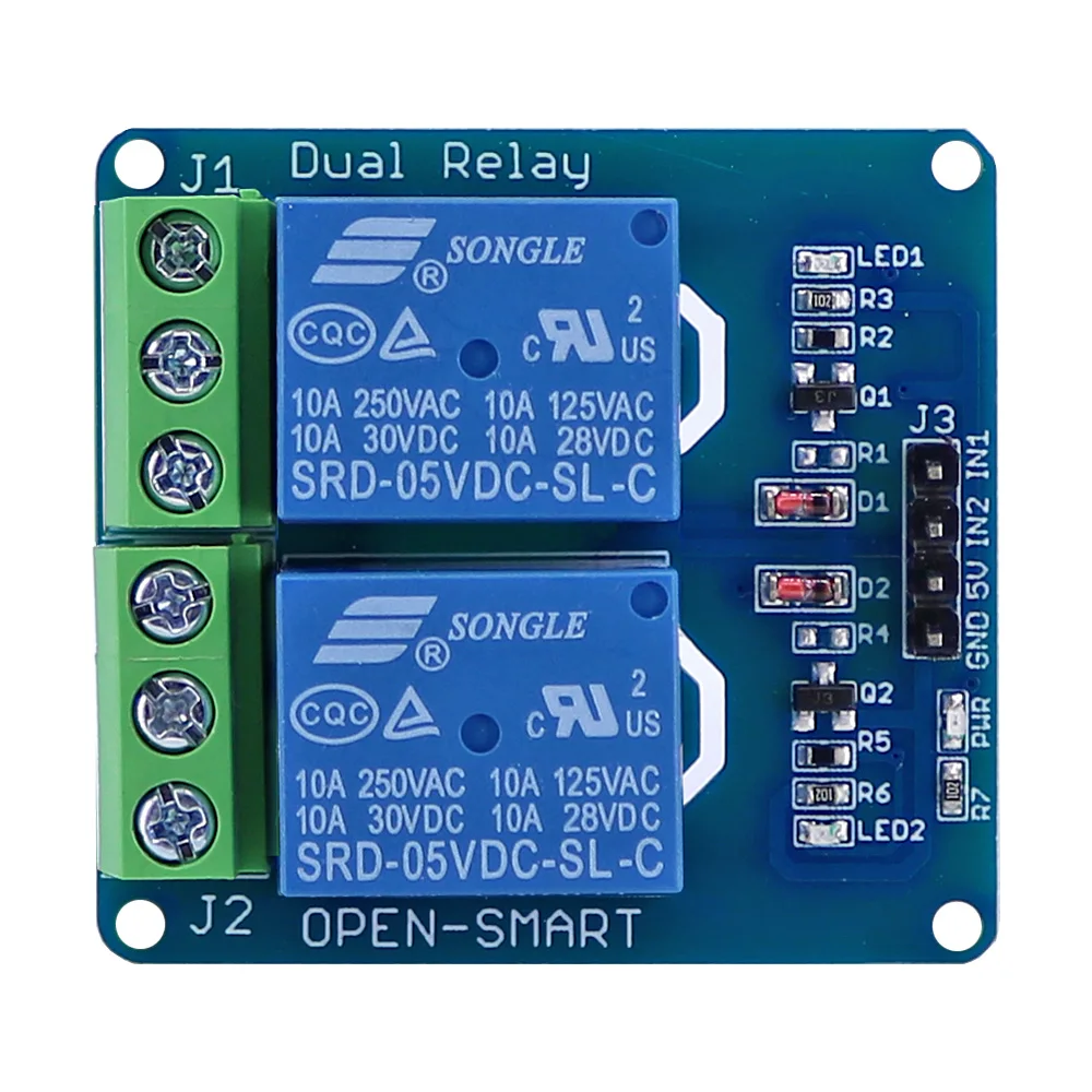 5V-Dual-Relay-Module-TWO-Channel-Relay-module-2-CH-High-Level-Trigger ...
