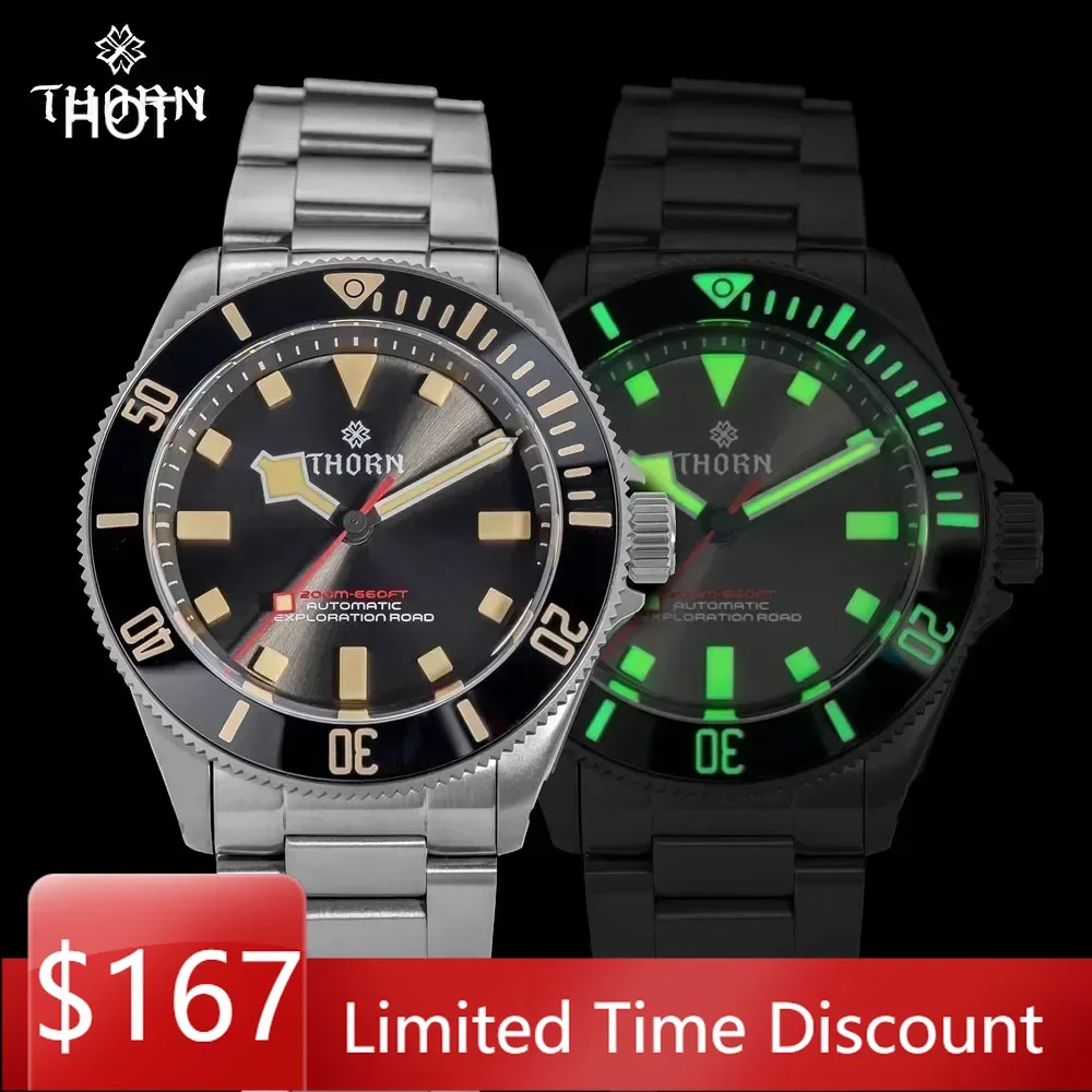 THORN-Homage-39mm-Titanium-Watch-For-Men-Vintage-PT5000-Movement ...