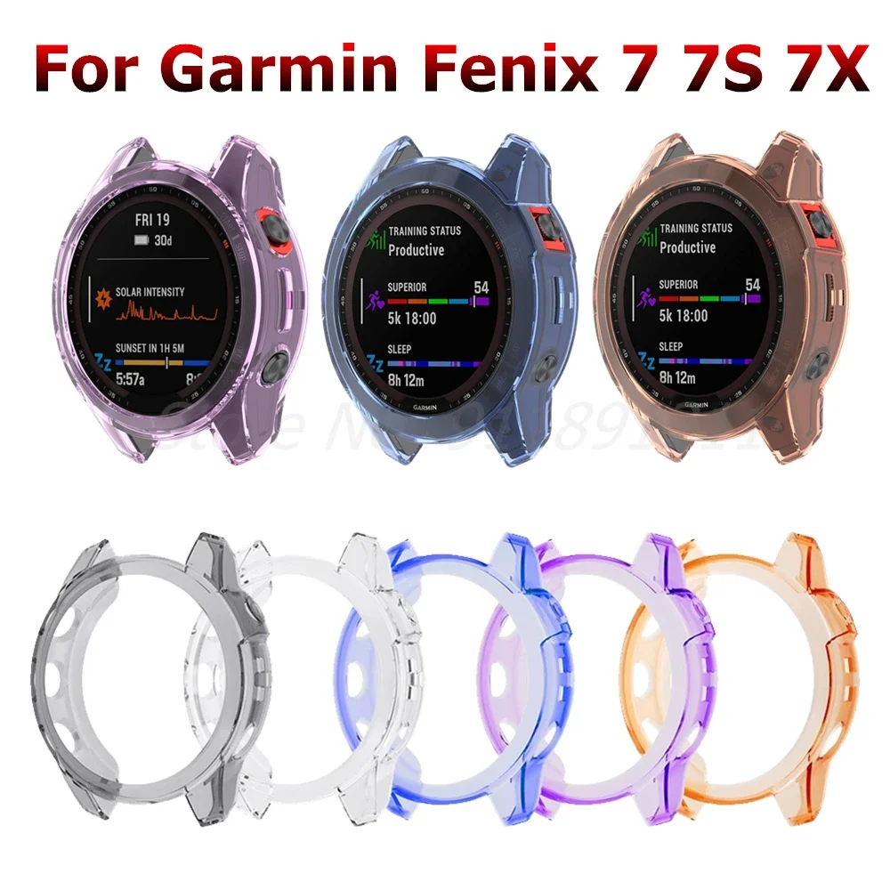 Plating TPU Protector Case For Garmin Fenix 7S 7 7X Anti-scratch ...