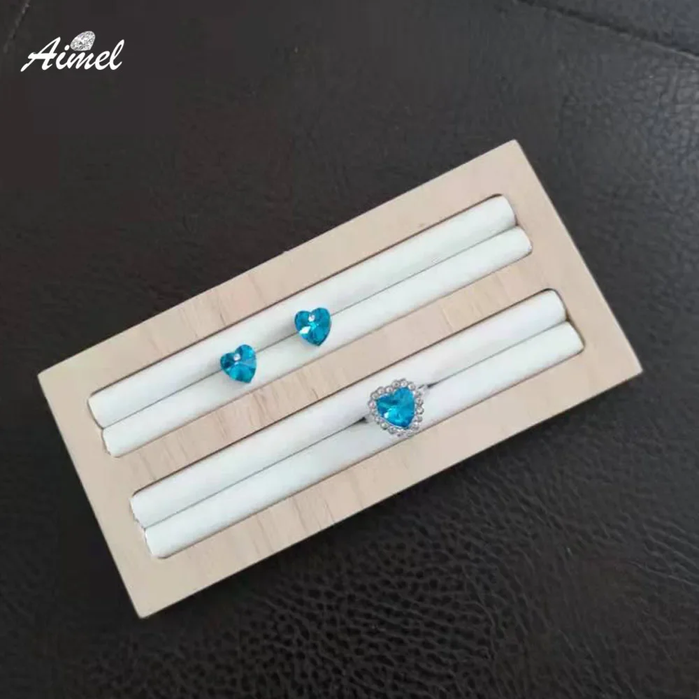 Natural-Wood-Earring-Jewelry-Display-Tray-Ear-Clip-Stud-Storage-Holder ...