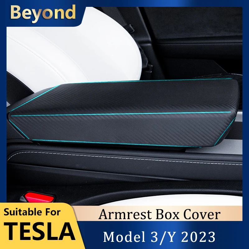Tesla Car Center Console Arm Rest Lid For Model 3 Y TPE Scratch ...