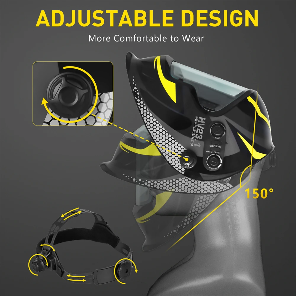 HZXVOGEN-Welding-Helmet-True-Color-4-Sensors-for-MIG-MAG-MMA-Welder ...