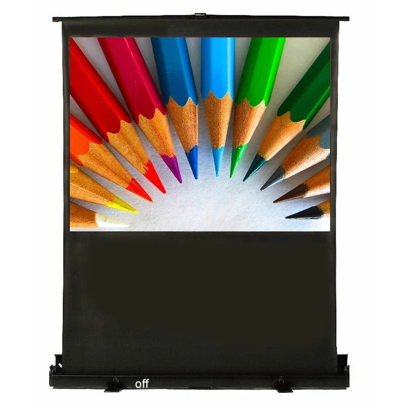 Universal-Portable-Floor-Standing-Pull-Up-Projection-Screen-60-100-Inch ...