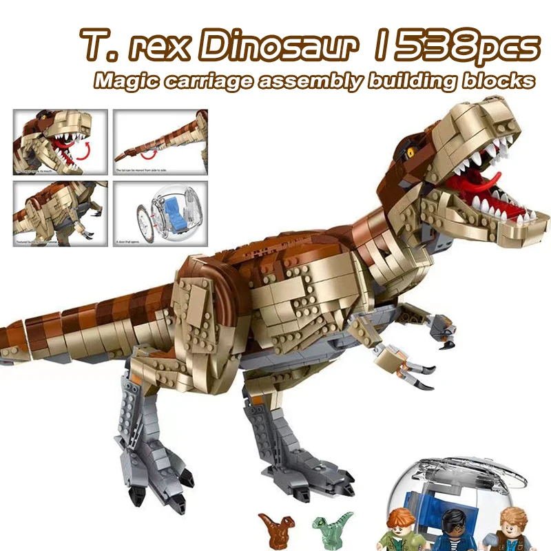 1538pcs-Jurassic-T-rex-Dinosaur-Building-Blocks-Compatible-75936 ...