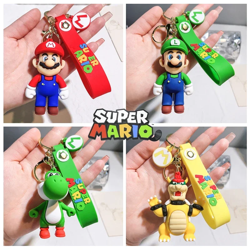 New-Super-Mario-Bros-Keychain-Cartoon-Anime-Figure-Key-Chain-Creative ...